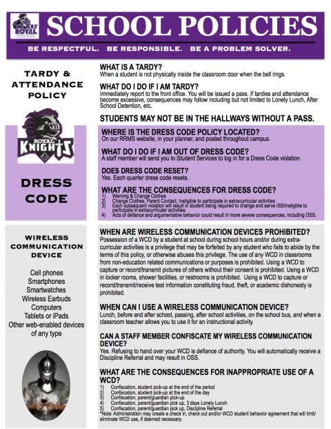 School Policies & Expectations | River Ridge Middle School