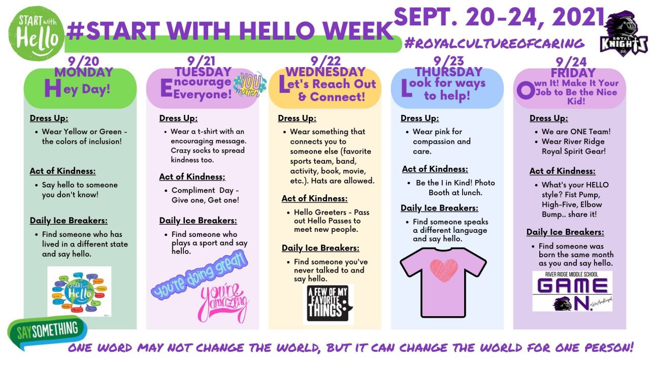 Weekly Principal’s Message | River Ridge Middle School