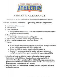 Athletic Information and Participation Forms | River Ridge Middle School